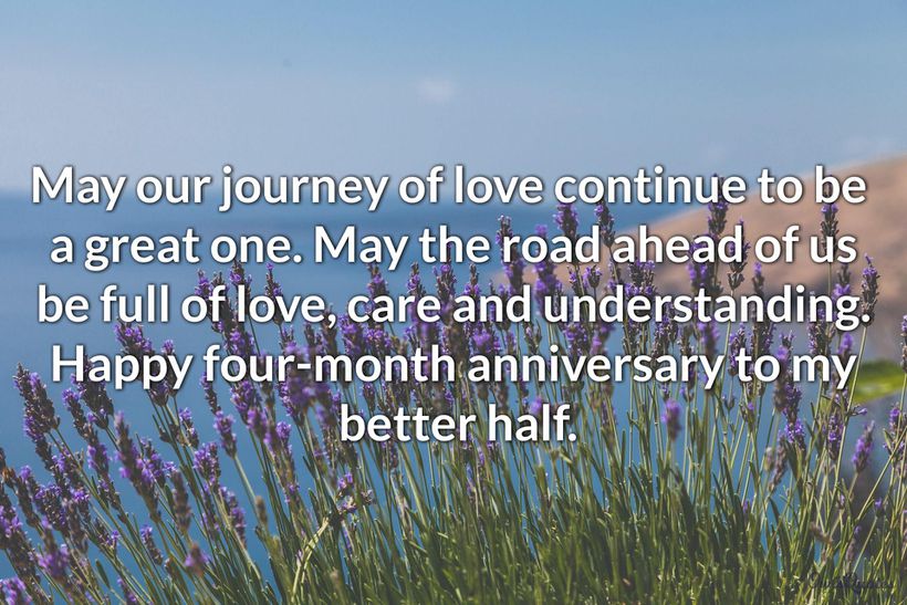 30 Romantic Happy 4 Months Anniversary Messages and Wishes