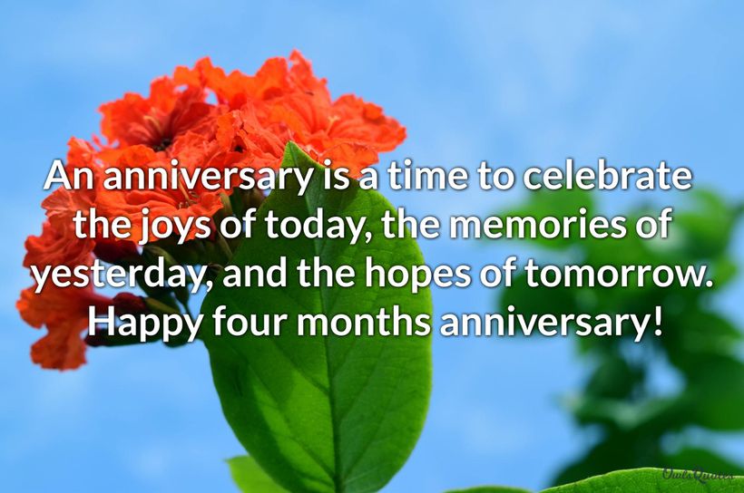 30 Romantic Happy 4 Months Anniversary Messages and Wishes