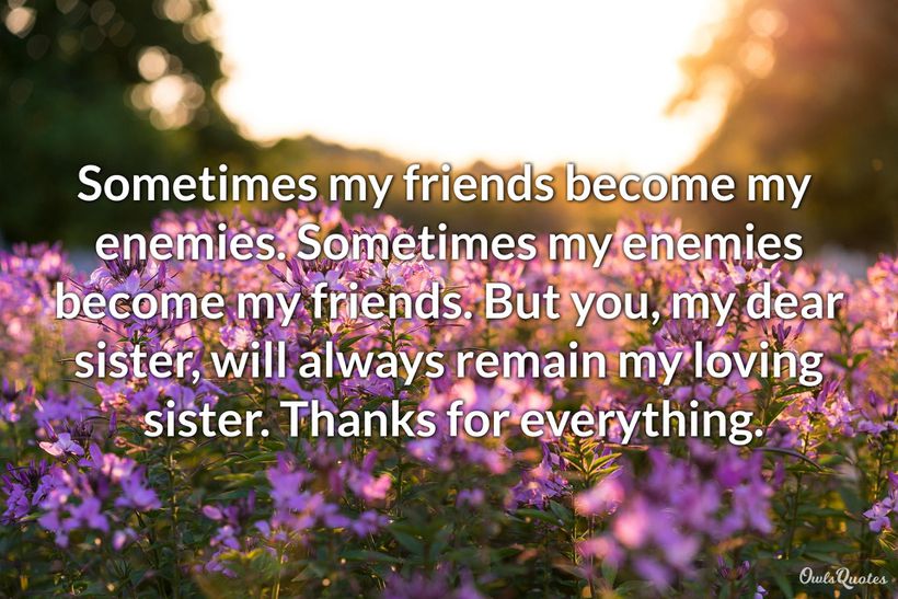 30 Sweet Thank-you Messages for Sisters