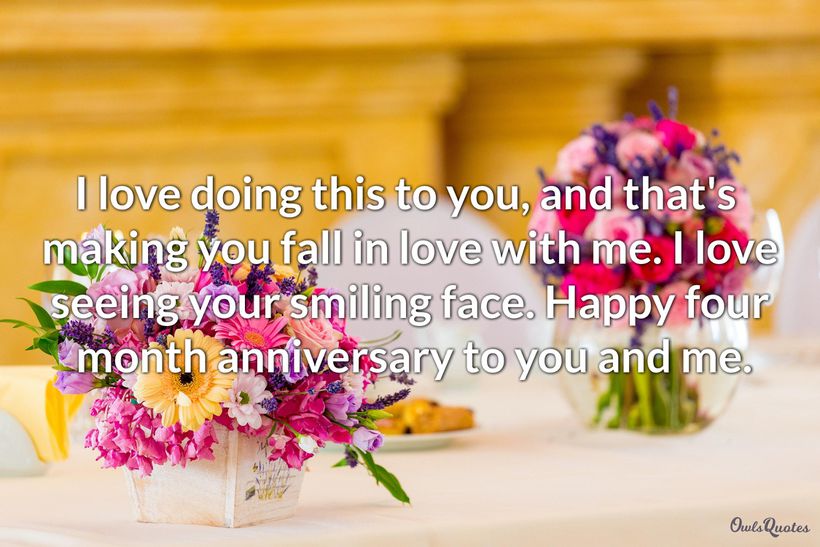 30 Romantic Happy 4 Months Anniversary Messages and Wishes