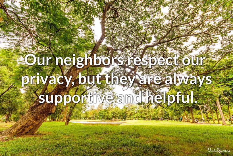 30 neighbour quotes