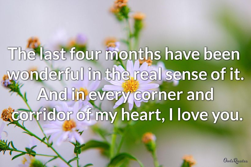 30 Romantic Happy 4 Months Anniversary Messages and Wishes