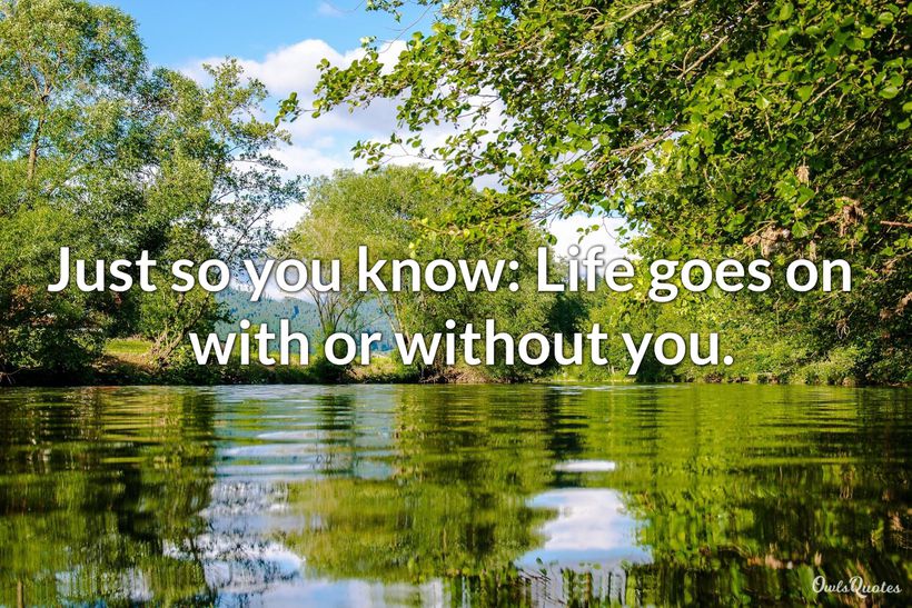 30 life goes on quotes